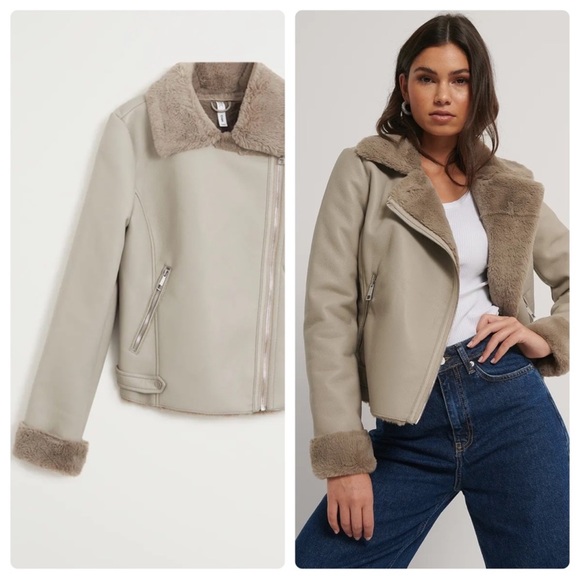 Mango | Jackets & Coats | Nwt Mango Faux Fur Biker Jacket | Poshmark